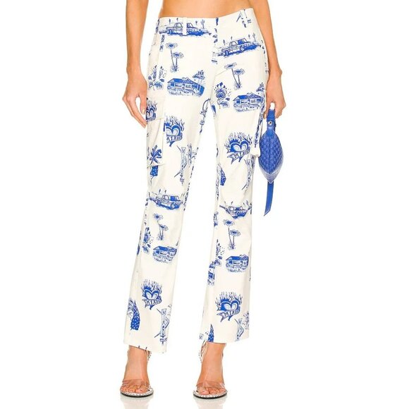 Miaou | Pants & Jumpsuits | Miaou Raven Cargo Pants Cry Baby White Blue ...